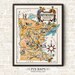 Fun State Map of Minnesota – Vintage Pictorial Whimsical Cartoon Print ...