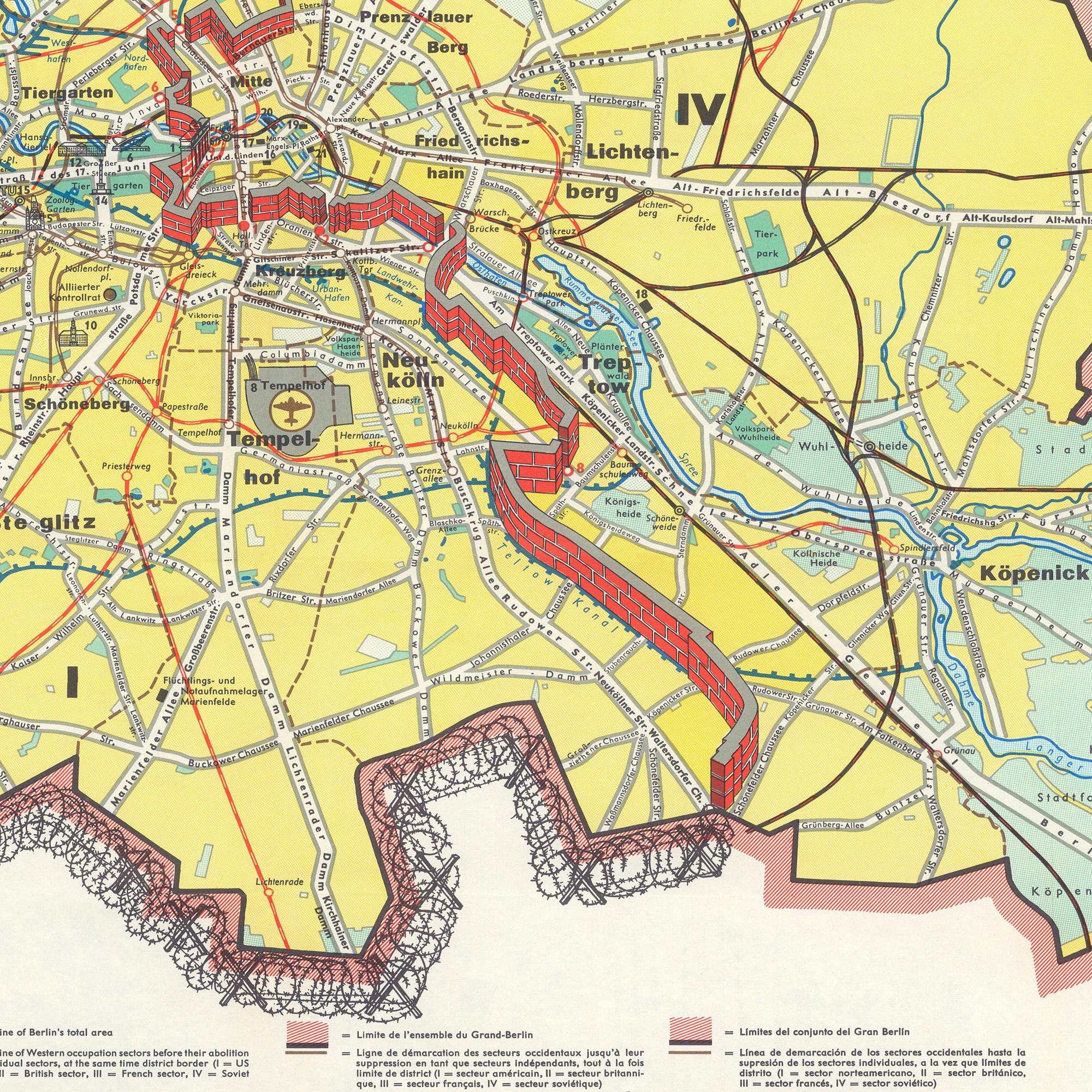 Old Map of Berlin in Germany, Deutschland, DE Vintage Print ...