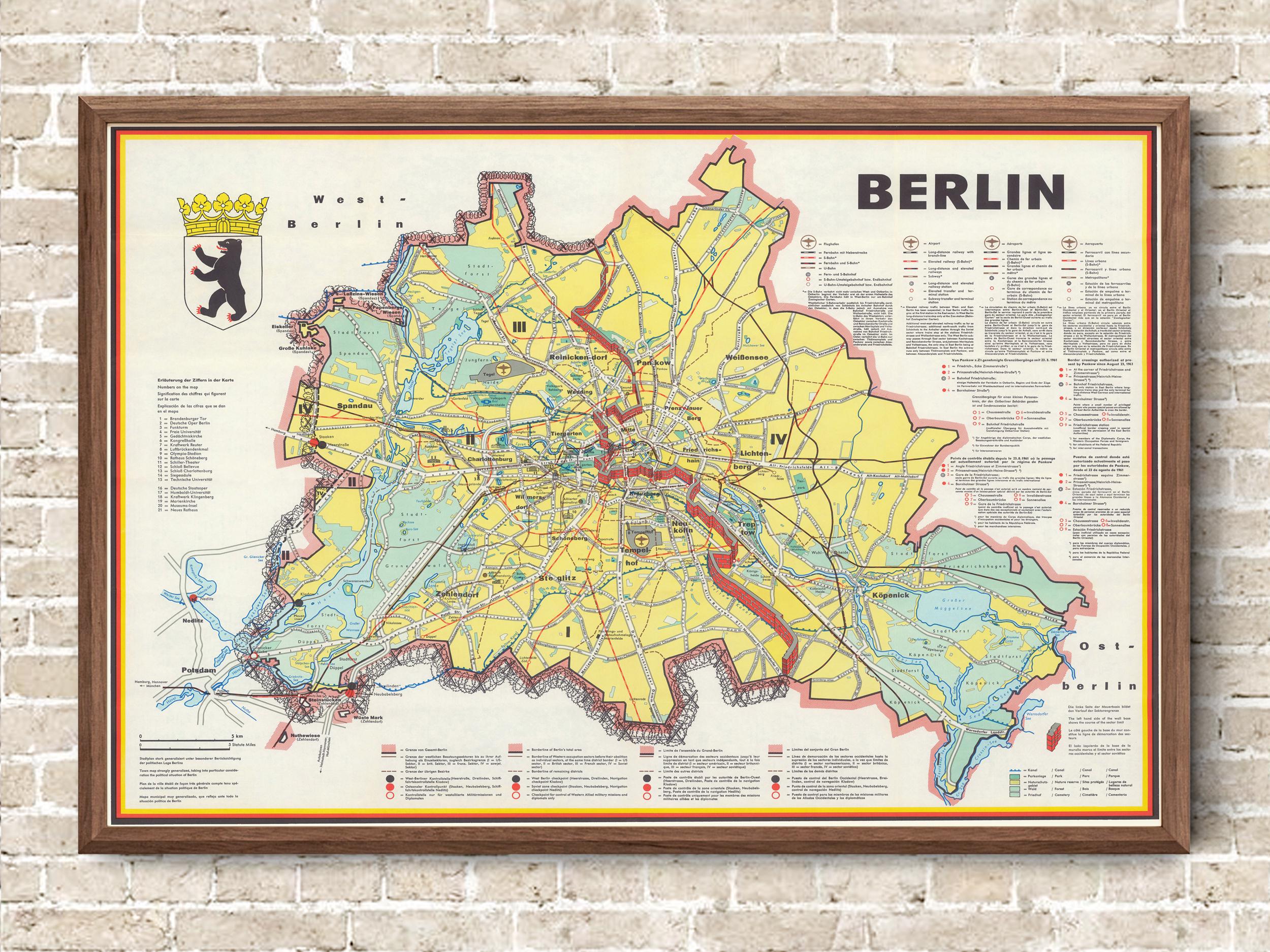 Old Map of Berlin in Germany, Deutschland, DE Vintage Print ...