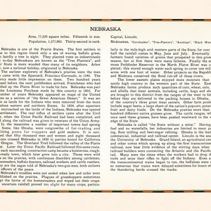 Fun State Map of Nebraska – Vintage Pictorial Whimsical Cartoon Print ...