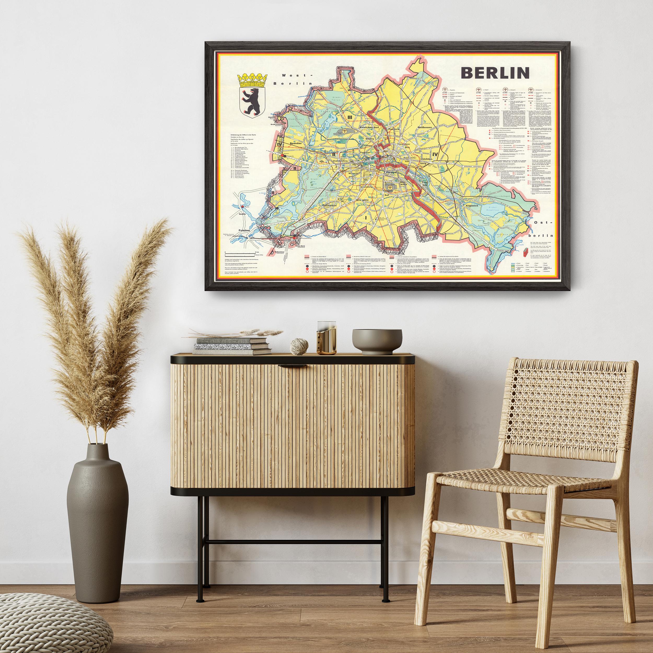 Old Map of Berlin in Germany, Deutschland, DE Vintage Print ...