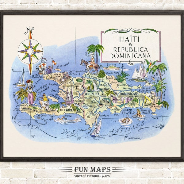 Haiti Map - Etsy