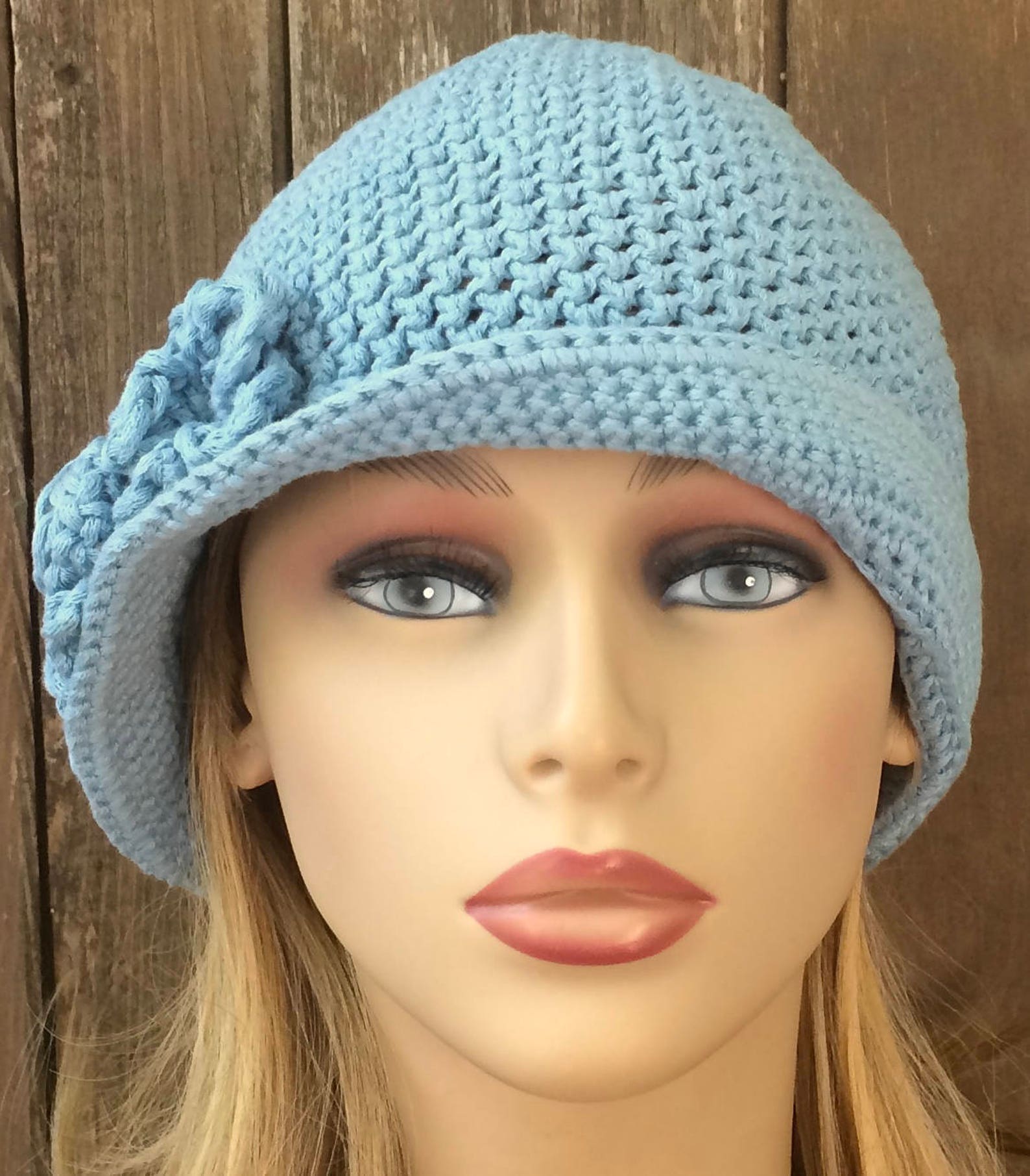 Vintage Style Cloche With Flower Ruffle Brimmed Hat Winter - Etsy