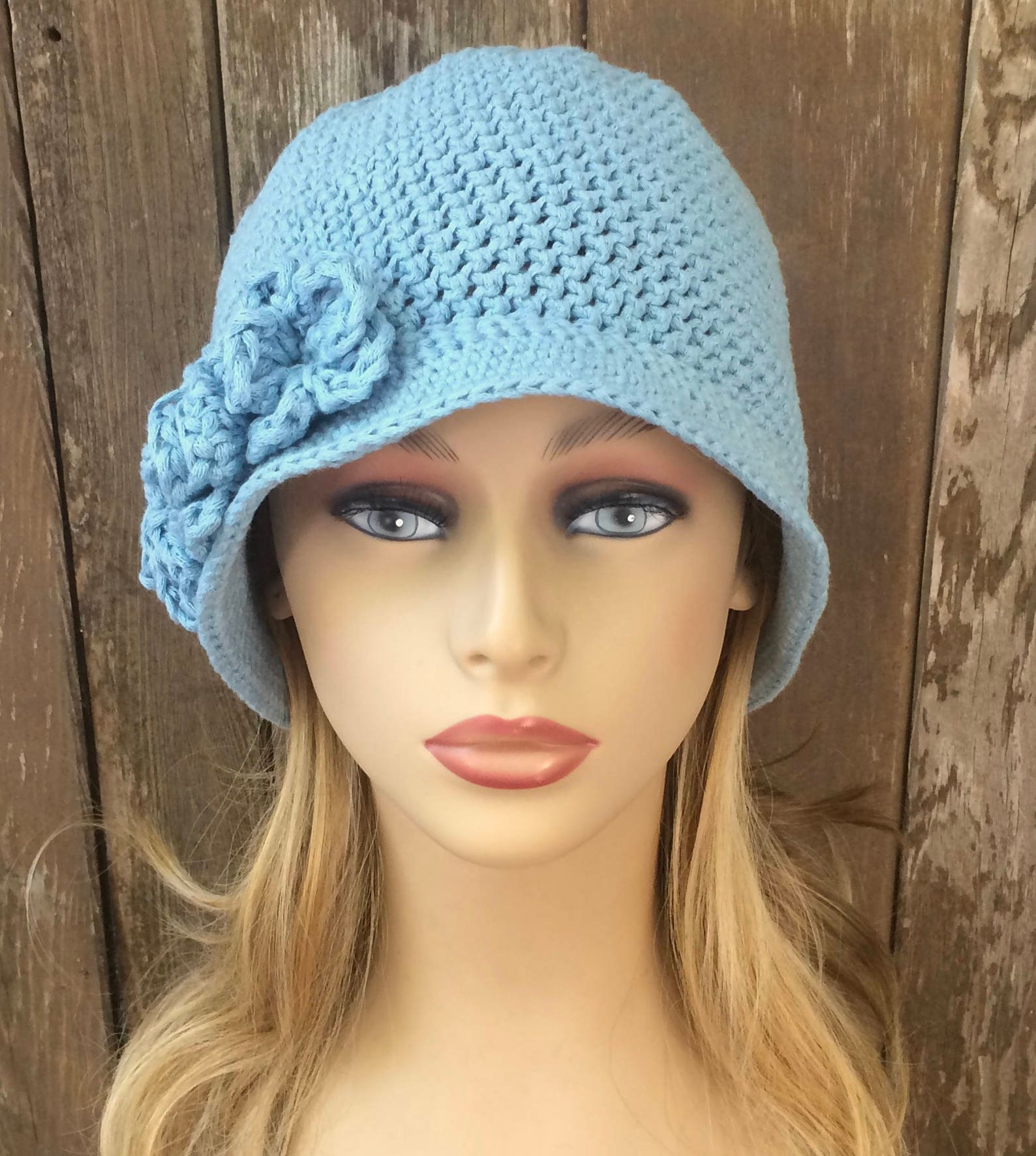 Vintage Style Cloche With Flower Ruffle Brimmed Hat Winter - Etsy