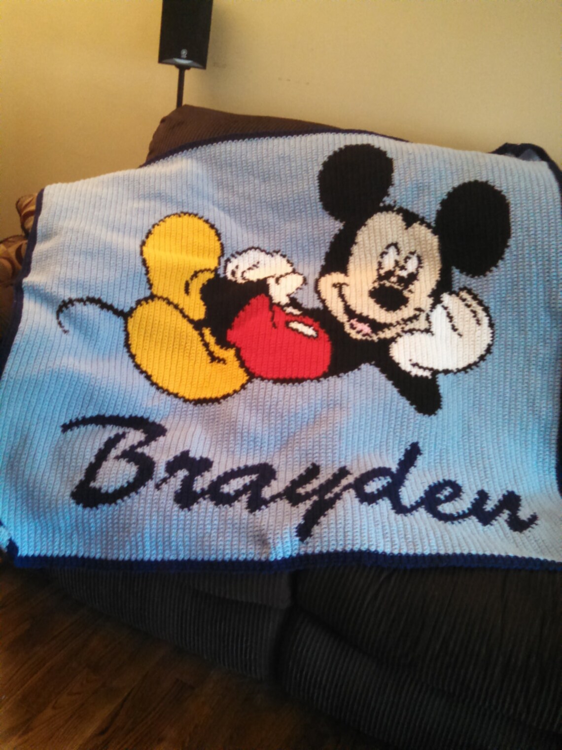 Handmade Crochet Blanket - Mickey Mouse Twin Size - Etsy
