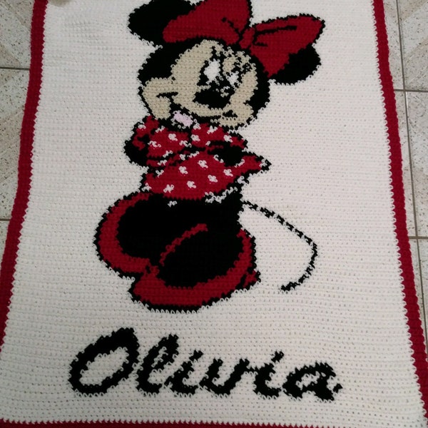 Minnie Mouse Knit Blanket Pattern - Etsy