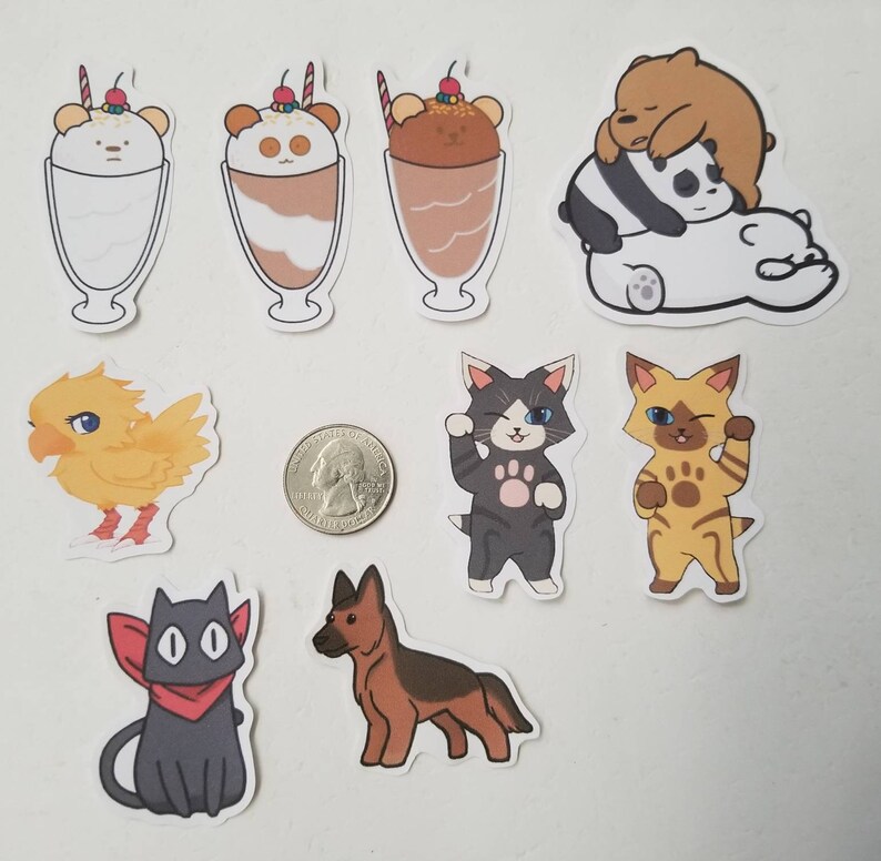 Animals in Video Games and Anime Stickers | Etsy