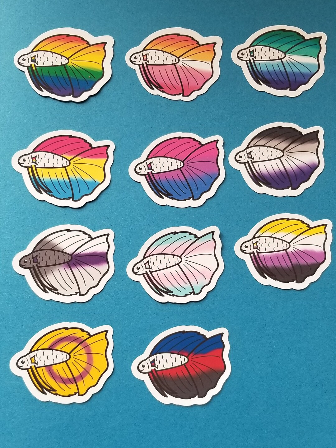 Pride Betta Fish Stickers - Etsy