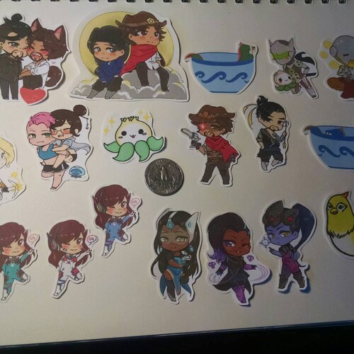 Overwatch Chibi Stickers Bastion Sticker Vinyl Stickers - Etsy