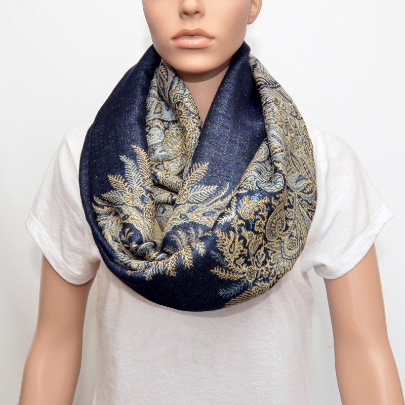 Navy Blue Scarf - Etsy