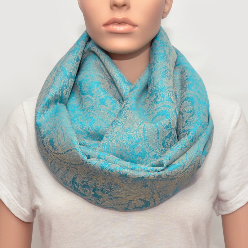 Nursing Cover, Nursing Scarf, Nursing Cover Scarf, Light Blue Infinity ...
