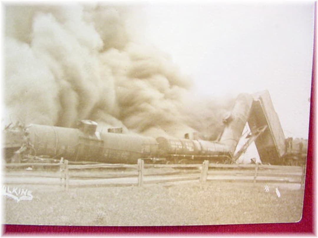 Pennsylvania Railroad Real Photo Postcard, Train Wreck Postcard #1 Pa ...