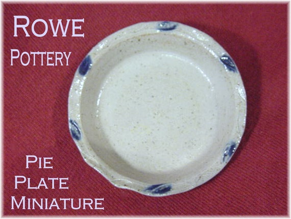 Miniatures Rowe Pottery 1992 Pie Plate Bird Gallon Flower Crock Pitcher ...
