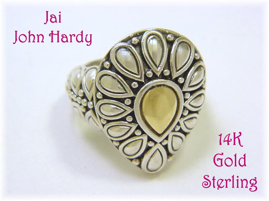 John Hardy Teardrop Ring, John Hardy Teardrop 14K Gold Sterling Silver ...
