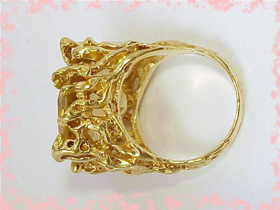 14K Gold 22 Ct Citrine Wire Gold Nugget Ring, Custom … - Gem