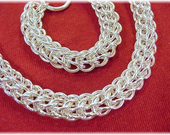 20g Byzantine Necklace Chainmaille Kit in Sterling Silver - Etsy