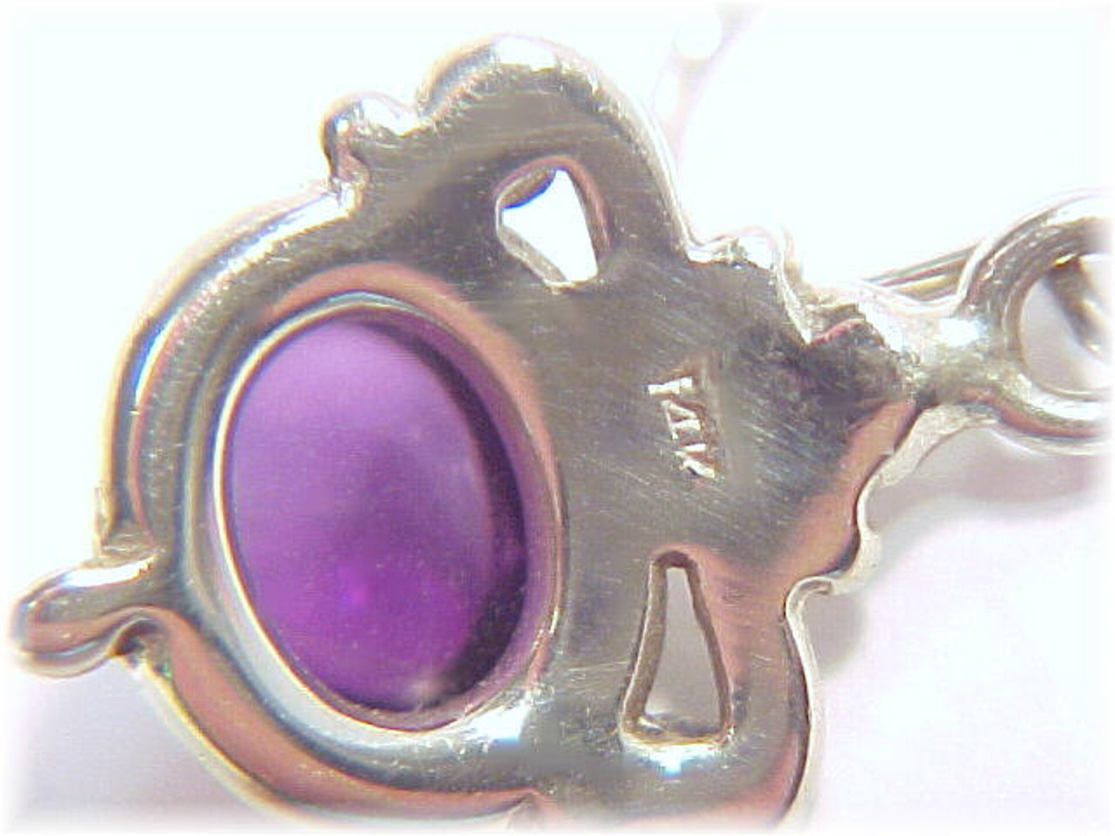 14K White Gold 2 Ct Amethyst Colonial Scroll Earrings | Etsy