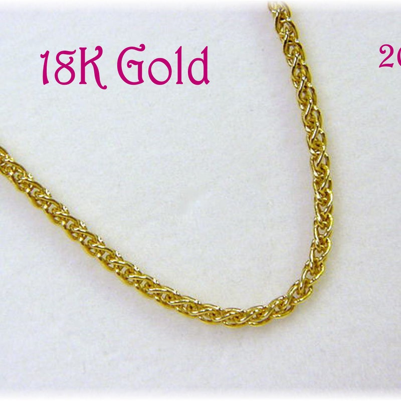 18k Gold Necklace - Etsy