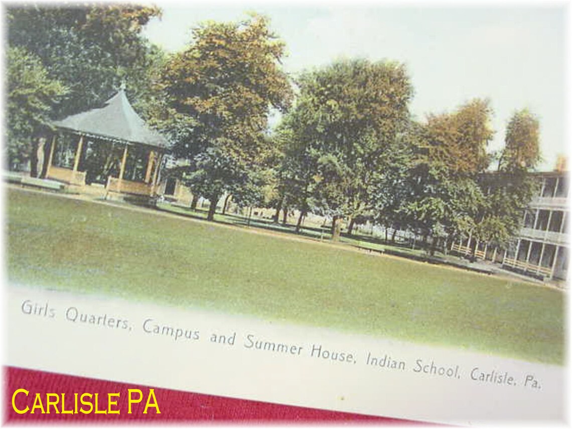 Postcard Indian School Carlisle PA Girls Campus & Summer | Etsy