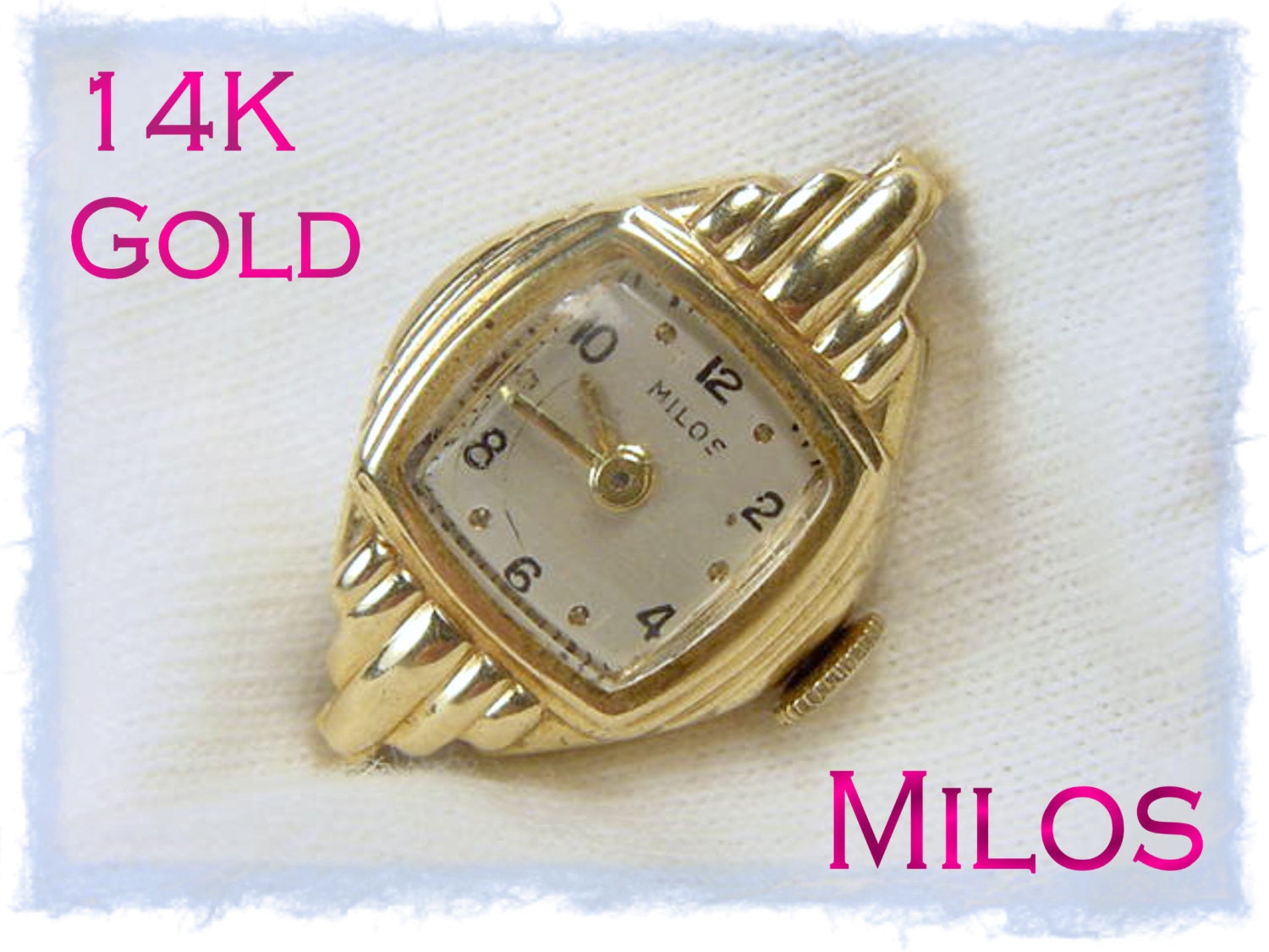 14K Gold Milos Wrist Watch 17 Jewel Wristwatch Swiss Ladies | Etsy