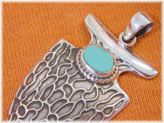 Sleeping Beauty Turquoise Arrowhead Sterling Silver P… - Gem