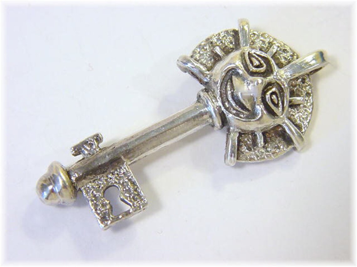 Sunshine Sun Happy Face Key Sterling Silver Celestial Pendant - Etsy