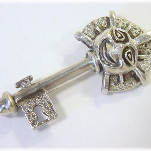 Sunshine Sun Happy Face Key Sterling Silver Celestial Pendant Designer ...