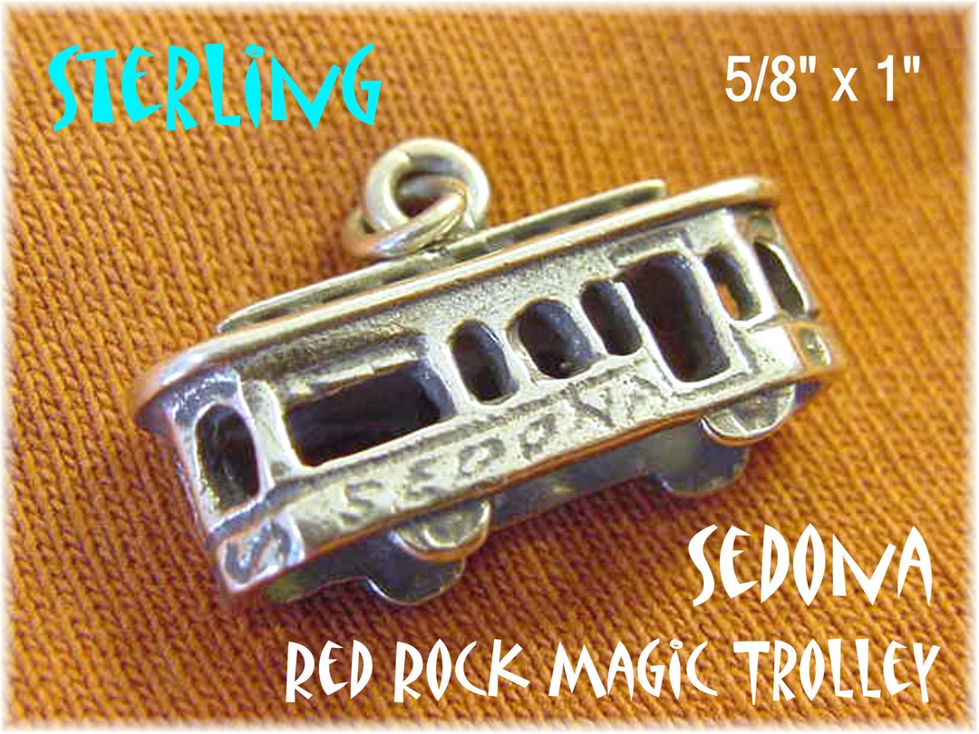 Sedona Red Rock Magic Trolley Sterling Silver Charm Pendant or - Etsy