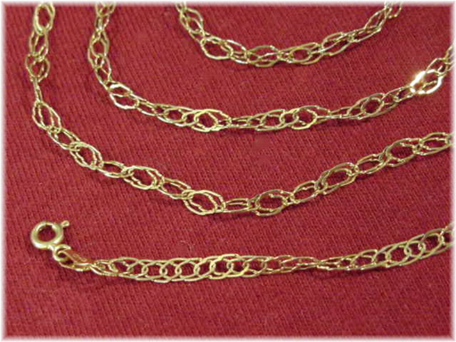 14K Gold Quatrefoil Fancy Chain Link 36 Necklace Woven | Etsy