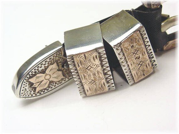 Belt Buckle Loops Tip Set, 10K Gold Sterling Silver, … - Gem