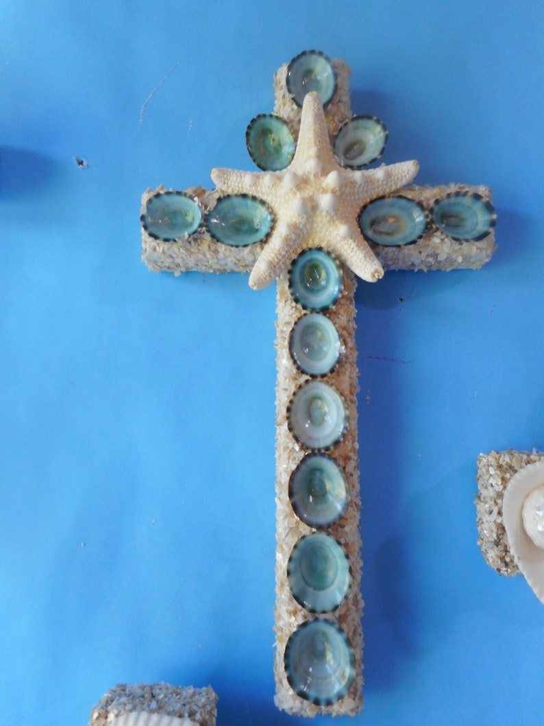 Sensational Sea Shell Wall Cross-shell Cross-beach Wall - Etsy