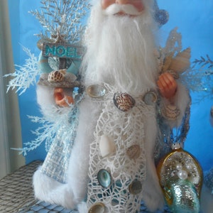 Beach Santa-coastal Santa- Seashell Santa-coastal Nautical Christmas ...