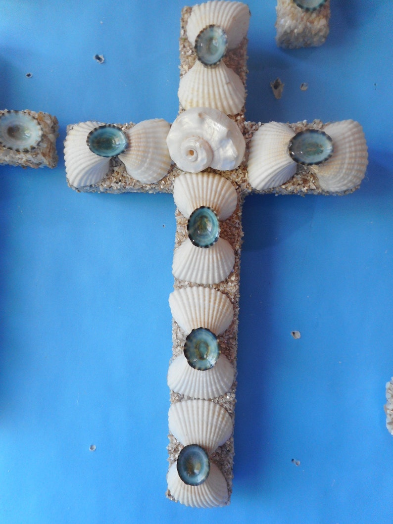 Sensational Sea Shell Wall Cross-shell Cross-beach Wall - Etsy