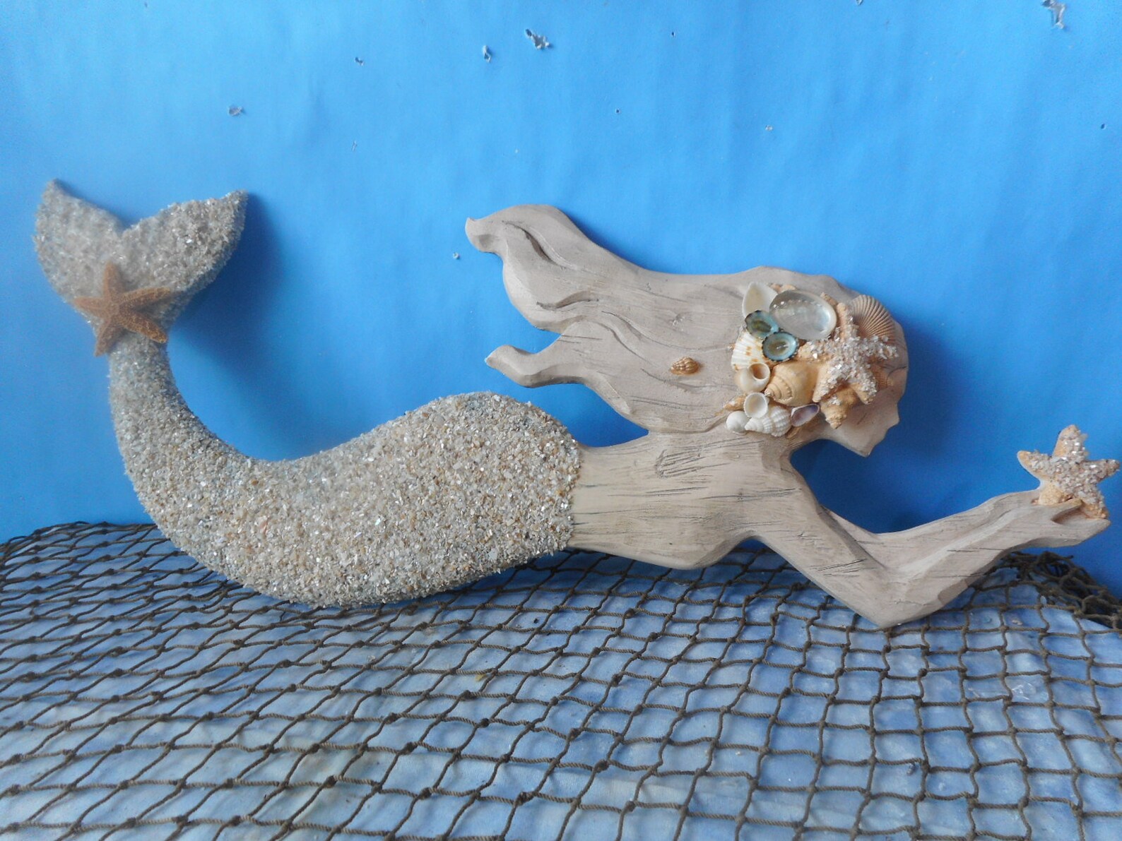 Sea Shell Wall Mermaid Coastal Nautical Home Decor-mermaid - Etsy