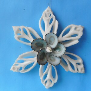 Sea Shell Cross and Flower Ornaments-coastal Ornament Coastal - Etsy