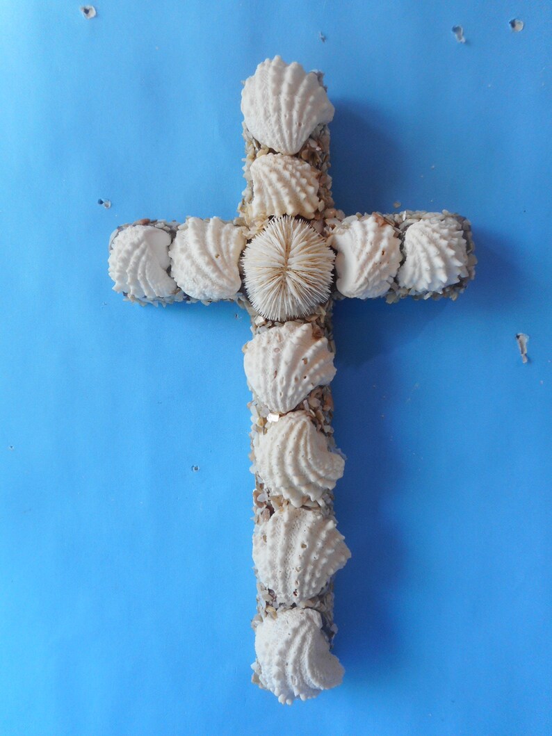 Sensational Sea Shell Wall Cross-shell Cross-beach Wall - Etsy