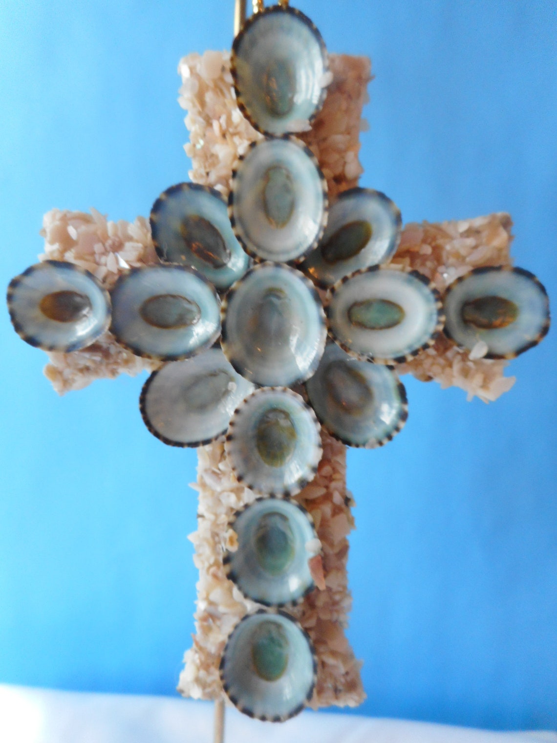 Cross Sea Shell Ornaments-coastal Ornament Coastal Christmas - Etsy