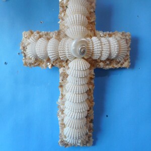 Cross Sea Shell Ornaments-coastal Ornament Coastal Christmas Home Decor ...