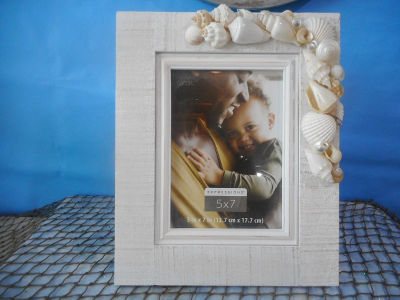 Seashell Picture Frame-beach Frame-shell Photo Frame-coastal Decor - Etsy
