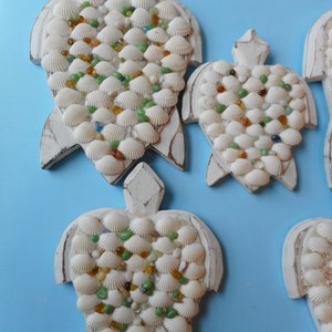 Sea Shell Wall Sea Turtle-coastal Home Decor-beach Decor-turtle-shell ...