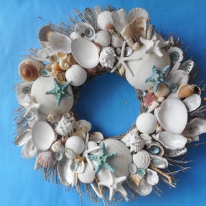 Seashell Summer Wreath-coastal Door Beach Wreathmore COLORS - Etsy