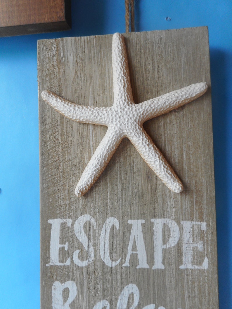 Sea Shell Wood Wall Plaque Sign-sea Shell Wall Art-coastal | Etsy