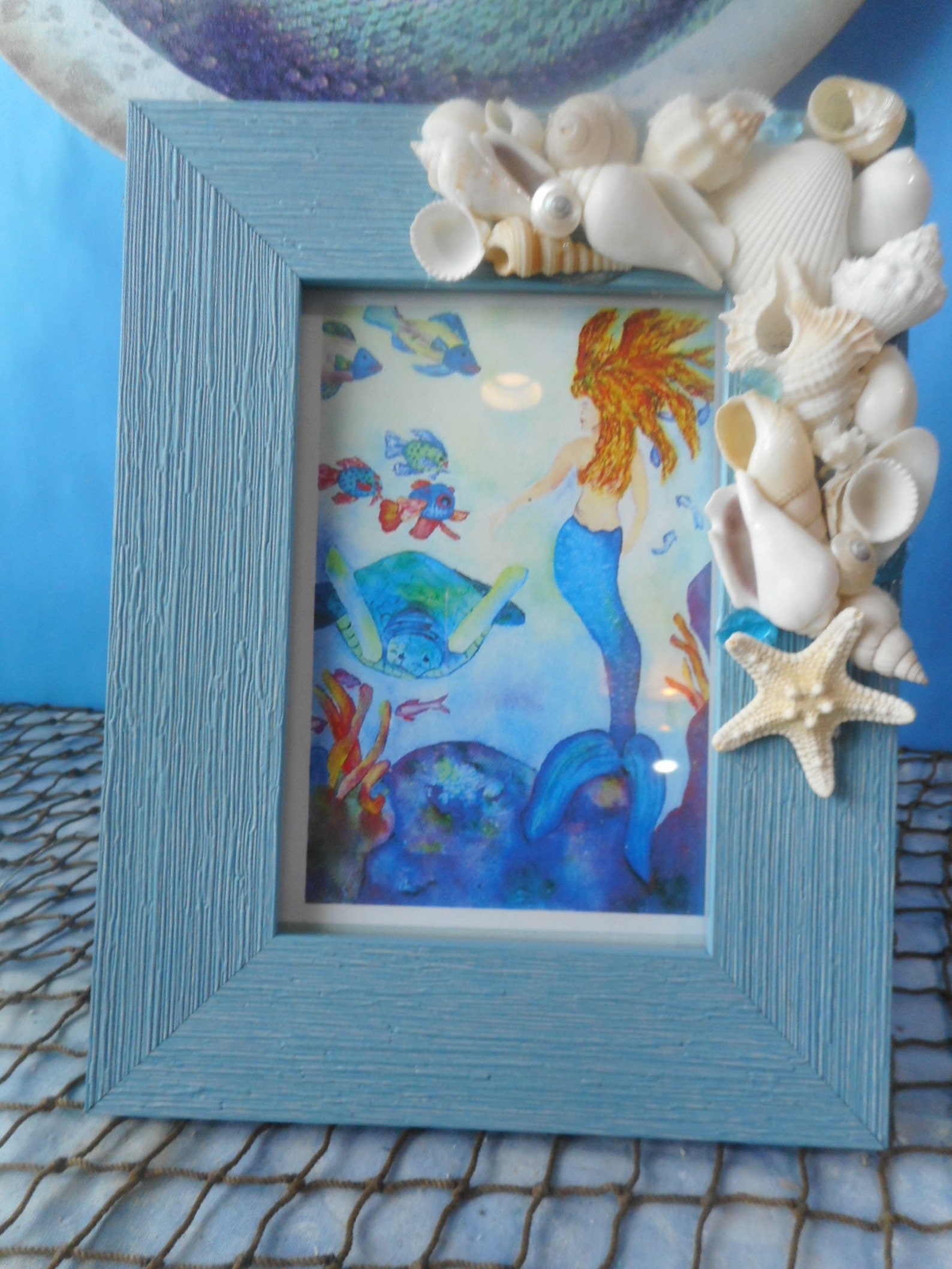 Seashell Picture Frame-beach Frame-shell Photo Frame-coastal - Etsy