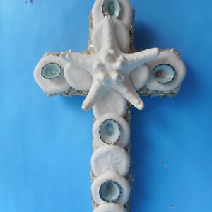 Sensational Sea Shell Wall Cross-shell Cross-beach Wall Decor-sea Shell ...