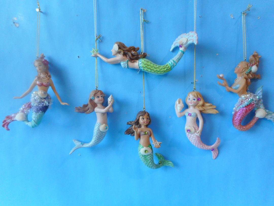 Mermaid Ornament-coastal Beach Ornament-coastal Christmas Home Decor - Etsy