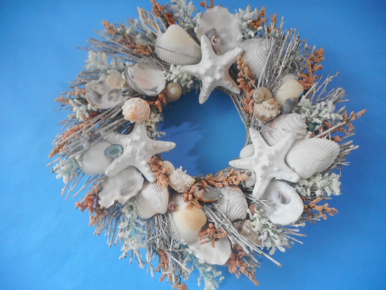 Seashell Wreath Summer Coastal Door Beach Wreathmore - Etsy
