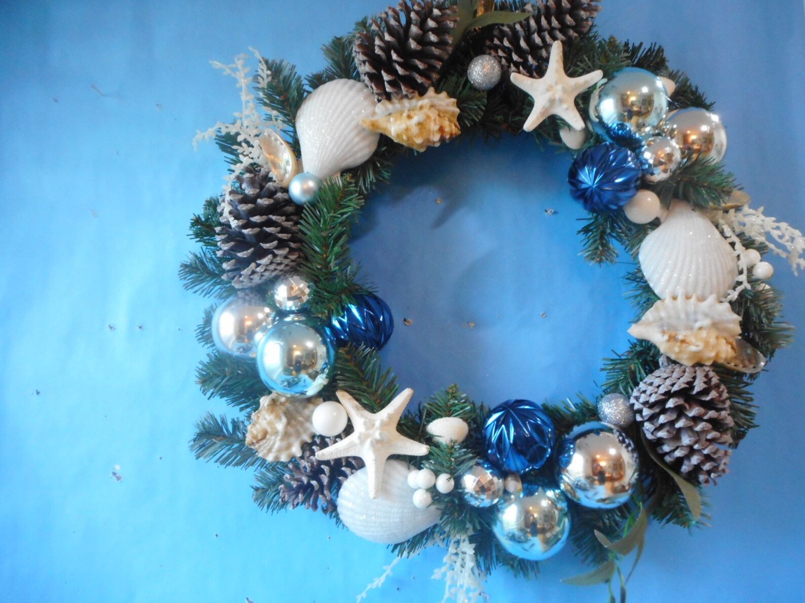 Sea Shell Christmas Wreath-sea Shell Tear Drop Swag-beach - Etsy