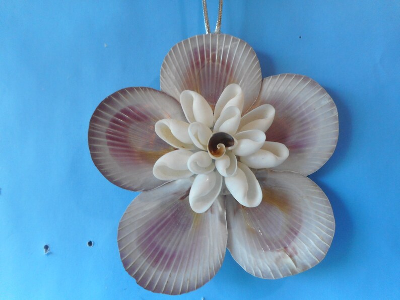 Sea Shell Cross And Flower Ornaments-Coastal Ornament Coastal | Etsy