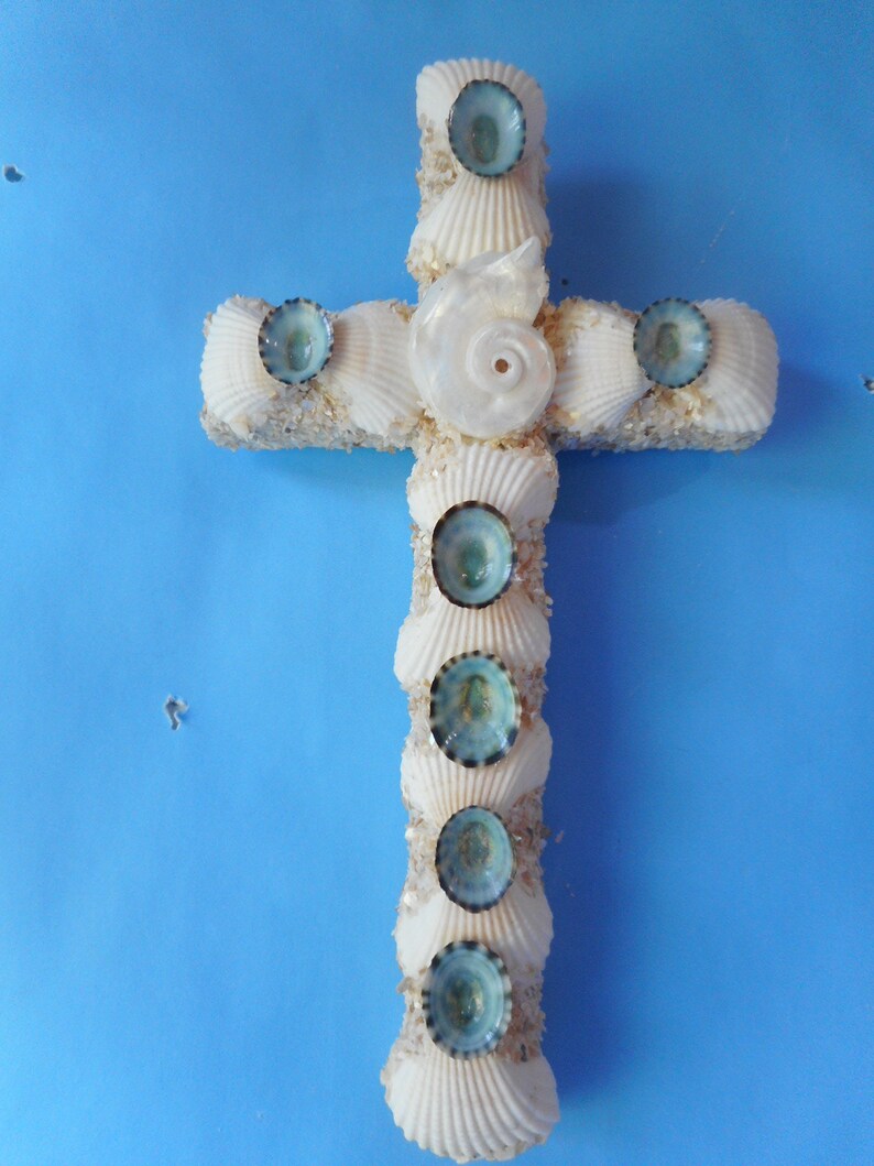 Sensational Sea Shell Wall Cross-shell Cross-beach Wall - Etsy