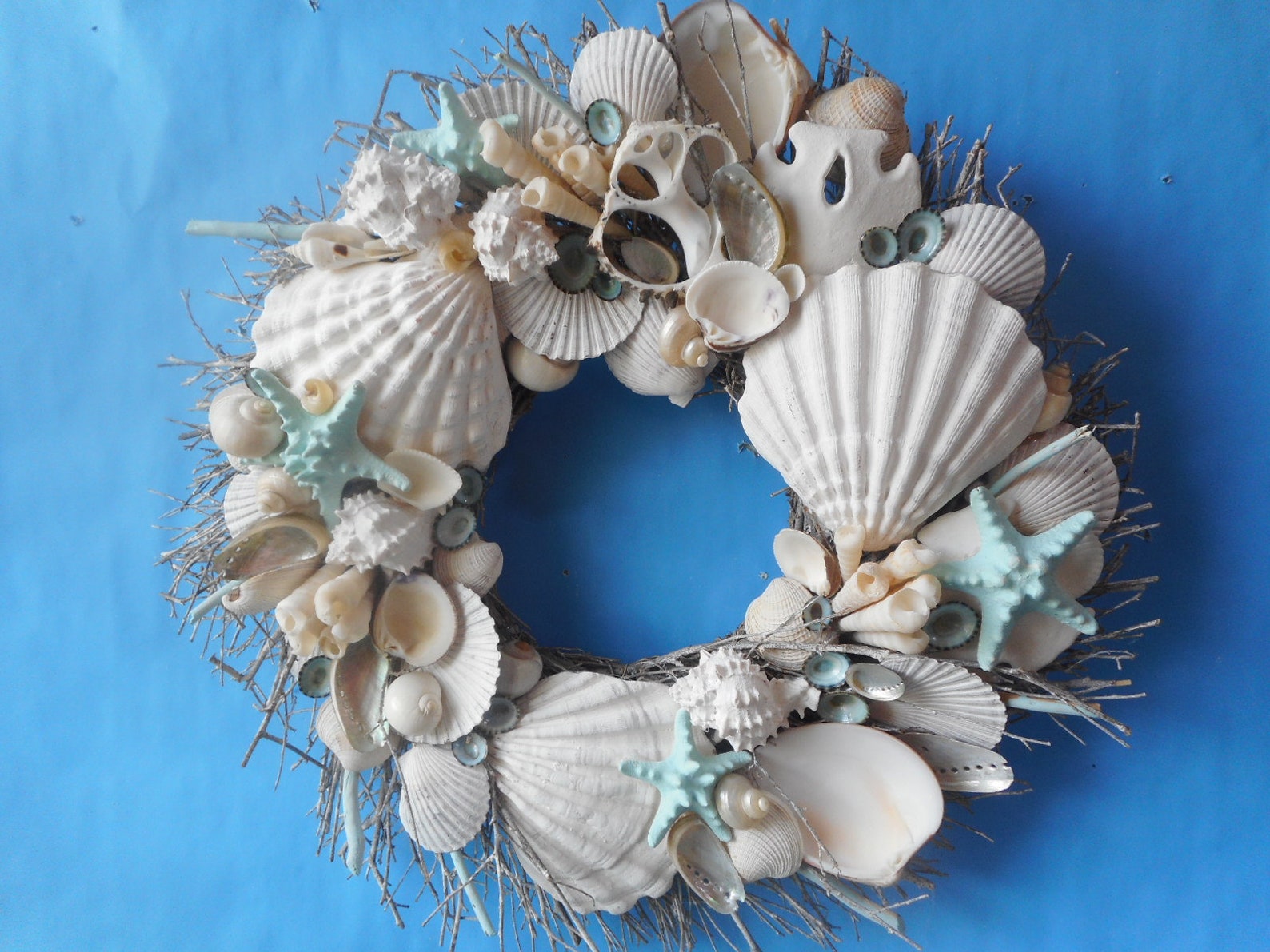 Seashell Summer Wreath-coastal Door Beach Wreathmore COLORS - Etsy